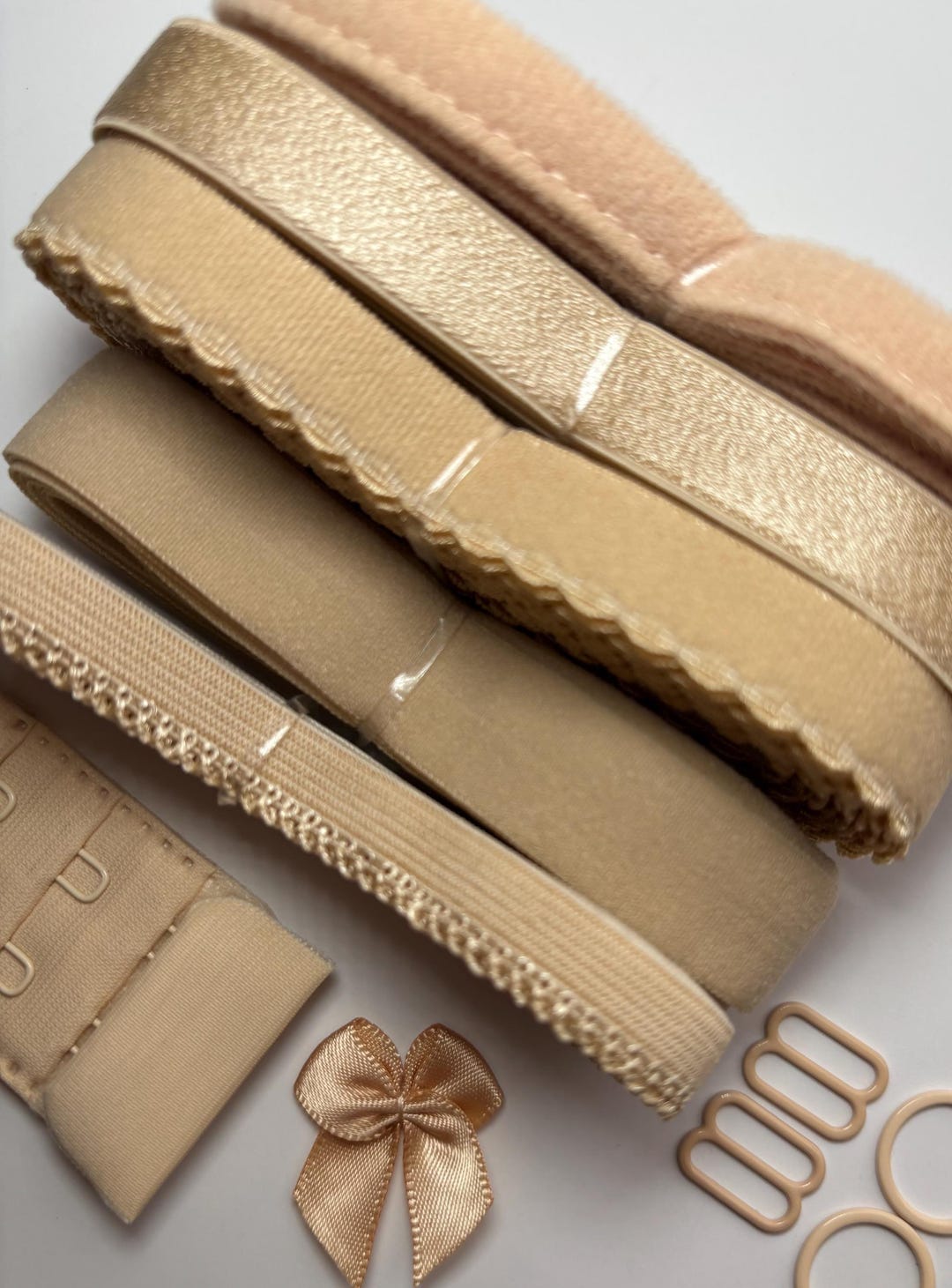 Beige Lingerie Elastic Kit, Soft Stretch Elastic Set for Bra & Panty ...