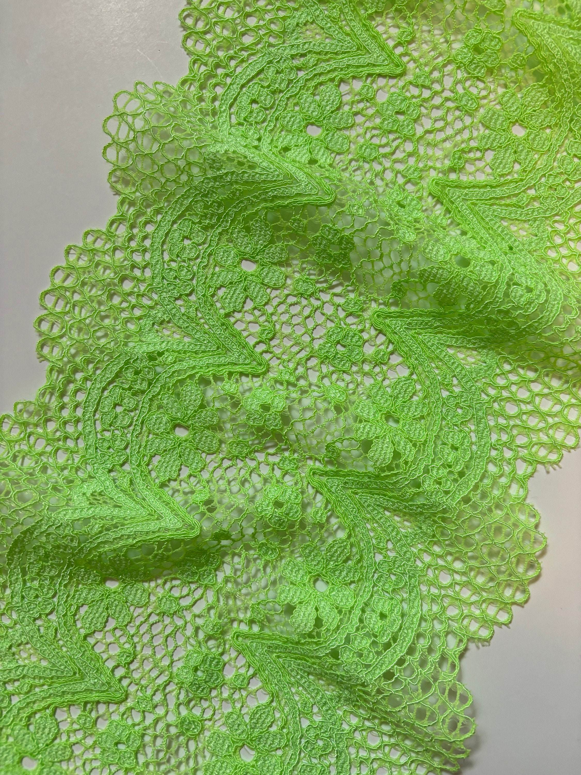 Neon Green Stretch Lace Trim, Sewing Lace Lingerie, Lace Trim Width ...
