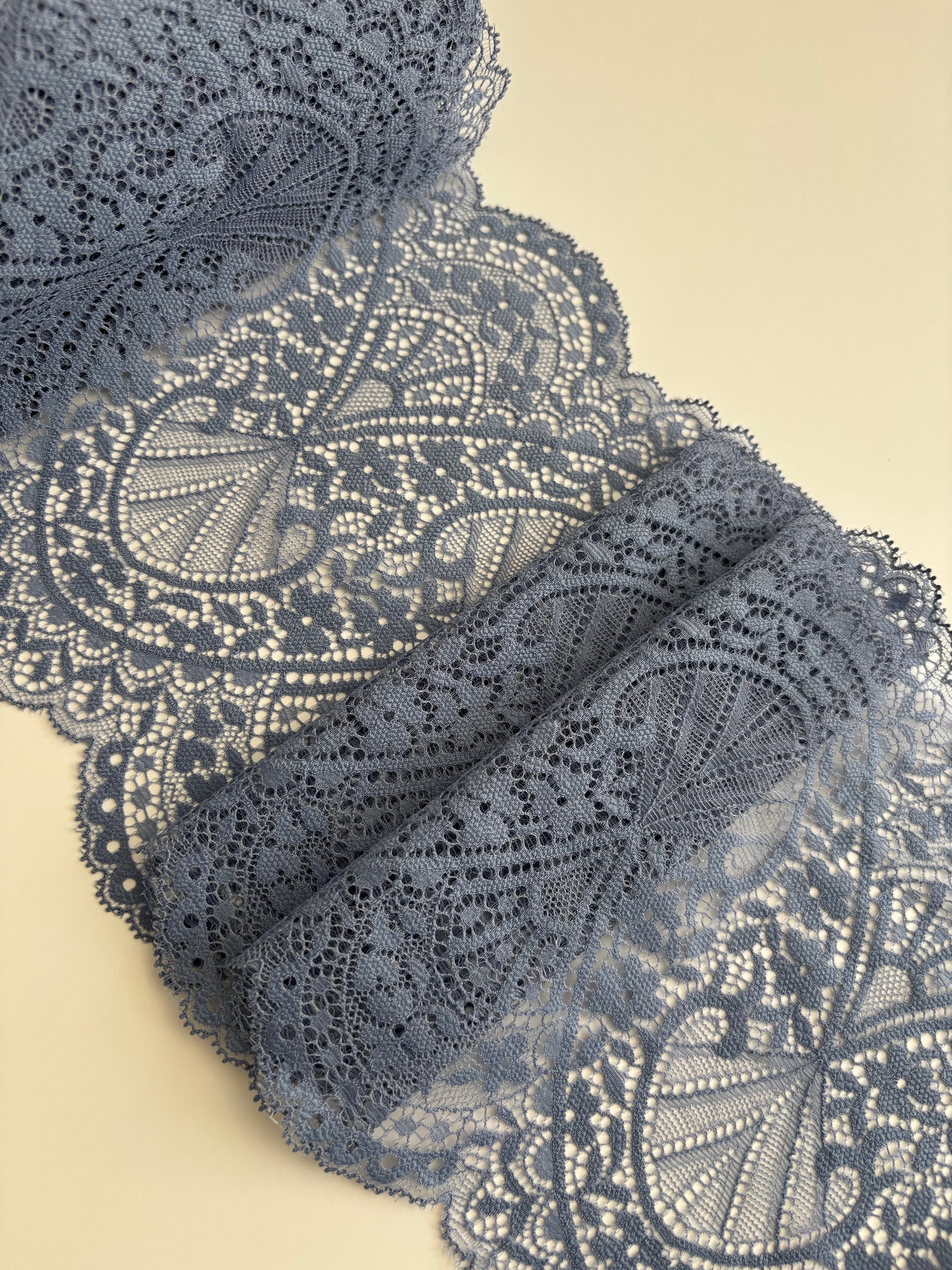 Grey Elastic Tulle Lace Trim, Elastic Mesh Lace Fabric, Bra Making Lace ...