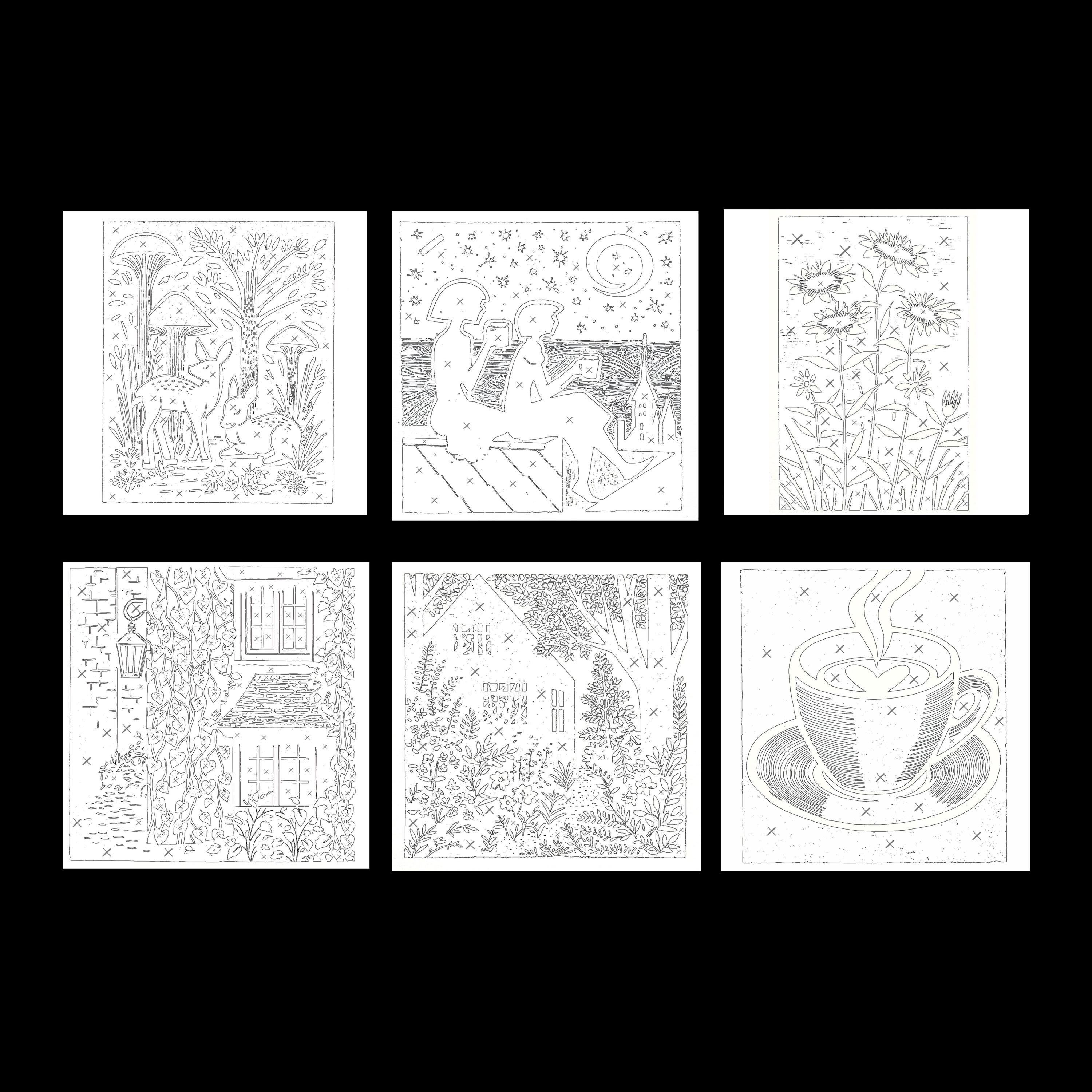 Monochrome Coloring Pages | 30 Mindful Designs (PDF Printable) - Etsy ...