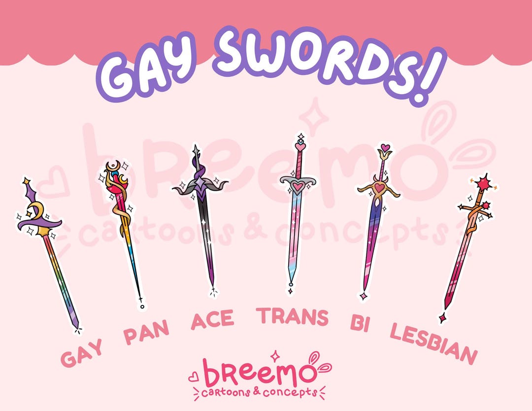 Pride Sword Stickers Gay LGBT Weapon Glossy - Etsy
