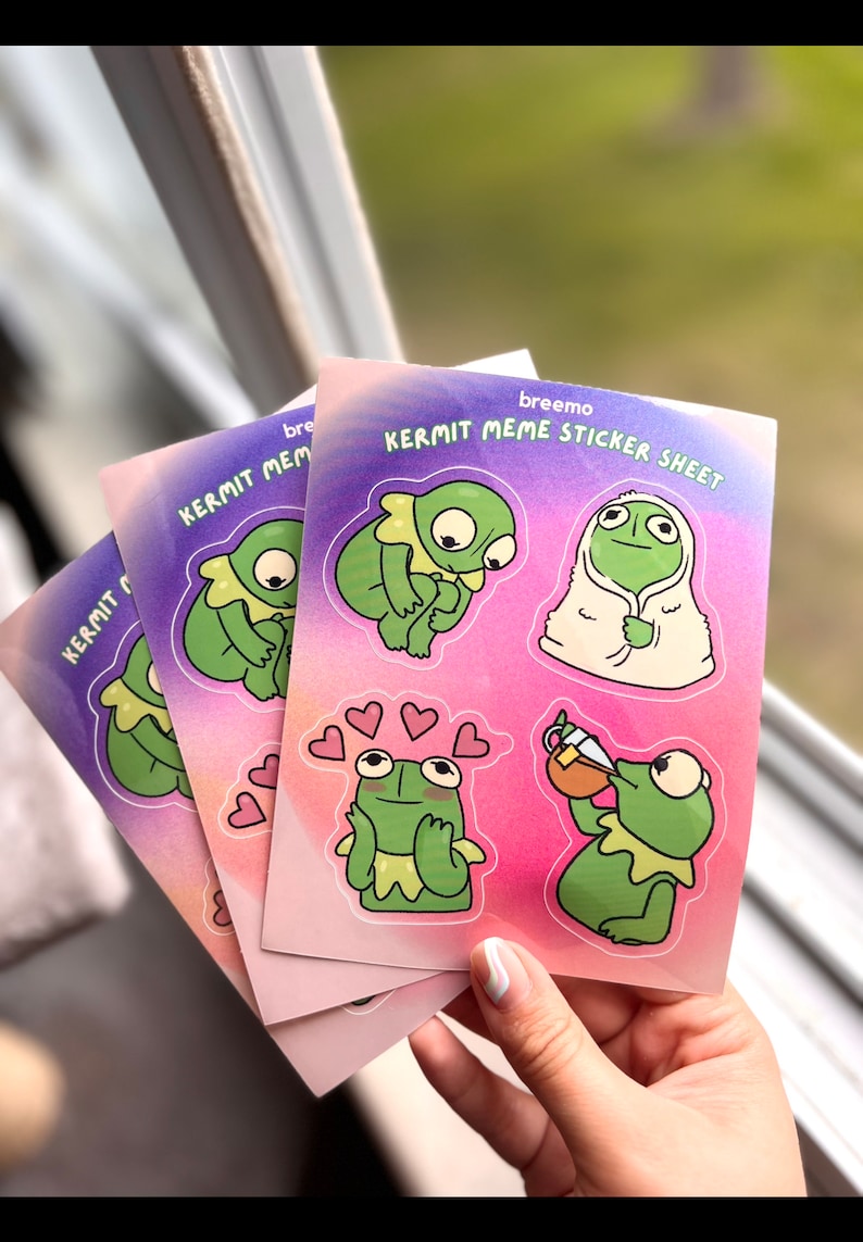 Kermit Meme Sticker Sheet - Etsy