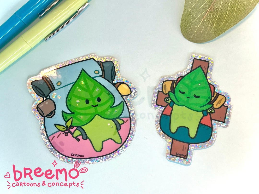 Korok Stickers Glitter Glossy LOZ TOTK BOTW Cute Crucified Breath of ...