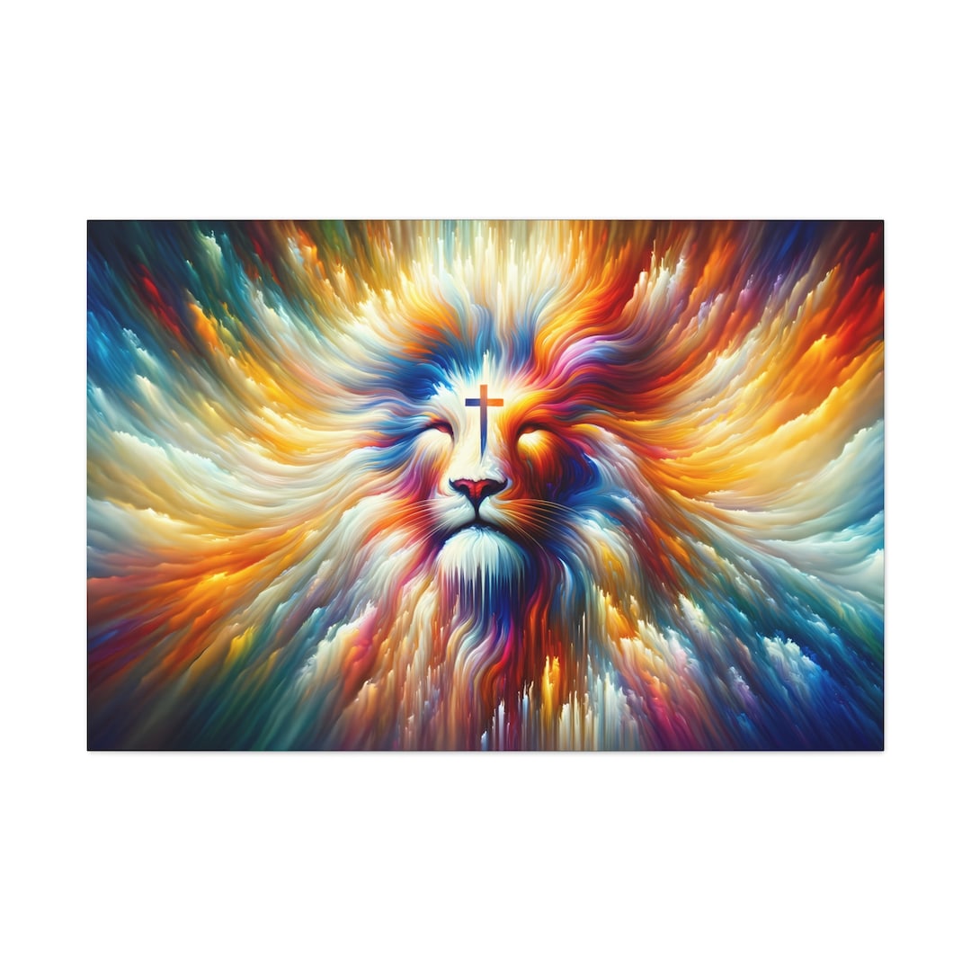 Lion of Judah Canvas Art Christian Wall Art Religious Jesus Canvas Art ...