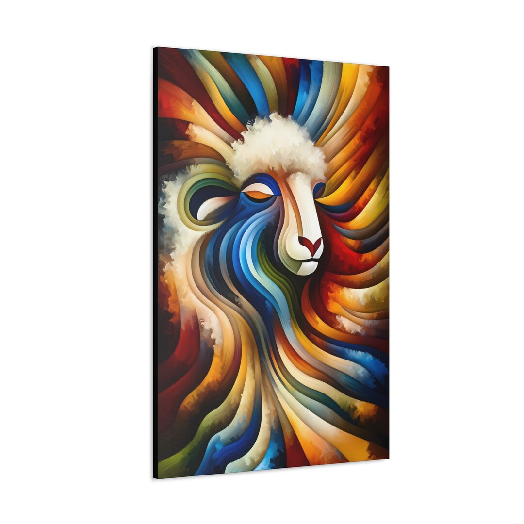Jesus Christ Wall Art Lamb of God Abstract Art Christian Wall Decor ...