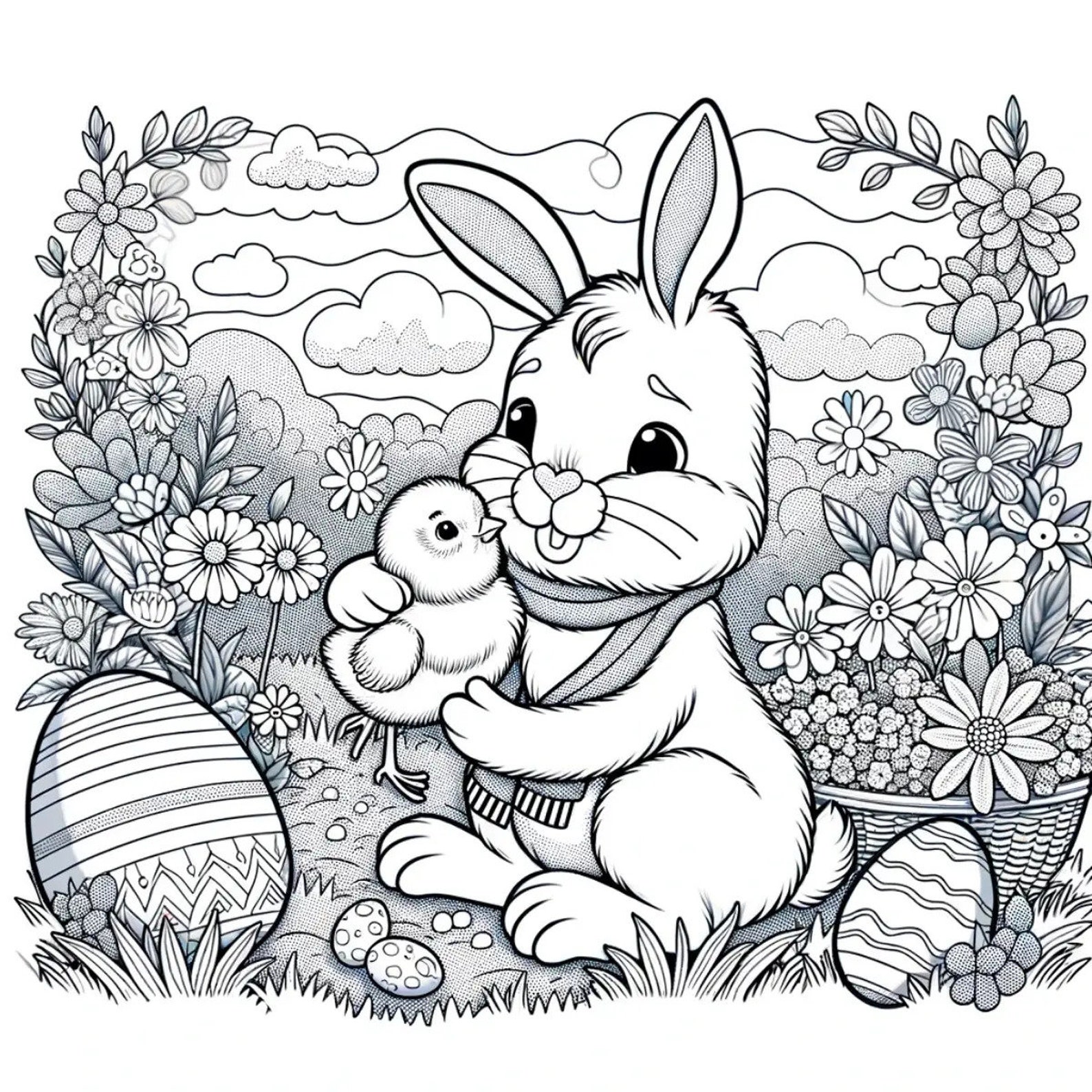 7 Easter Coloring Pages, Easter Coloring Pages for Kids, Easter ...