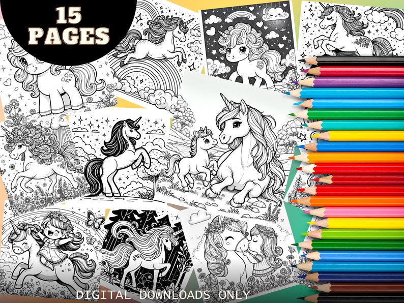 15 Unicorn Coloring Pages, Unicorn Printables, Unicorn Games, Unicorn ...