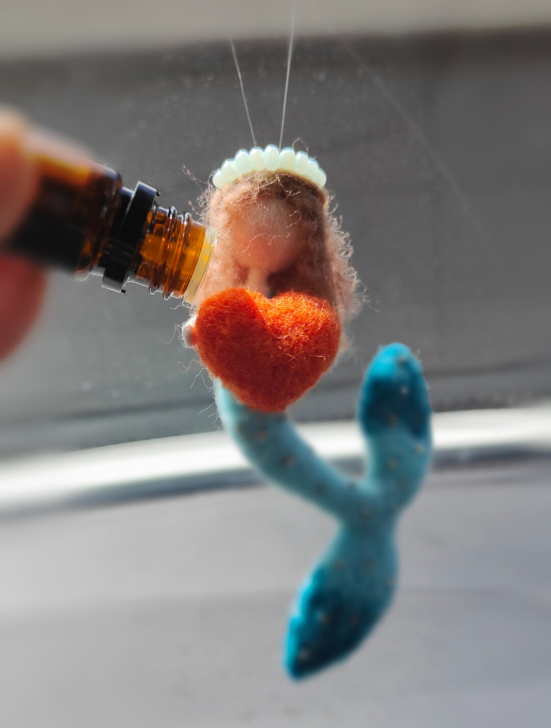 Wool Felted Diffuser, Mermaid Diffuser, Car Air Freshener, Essential ...