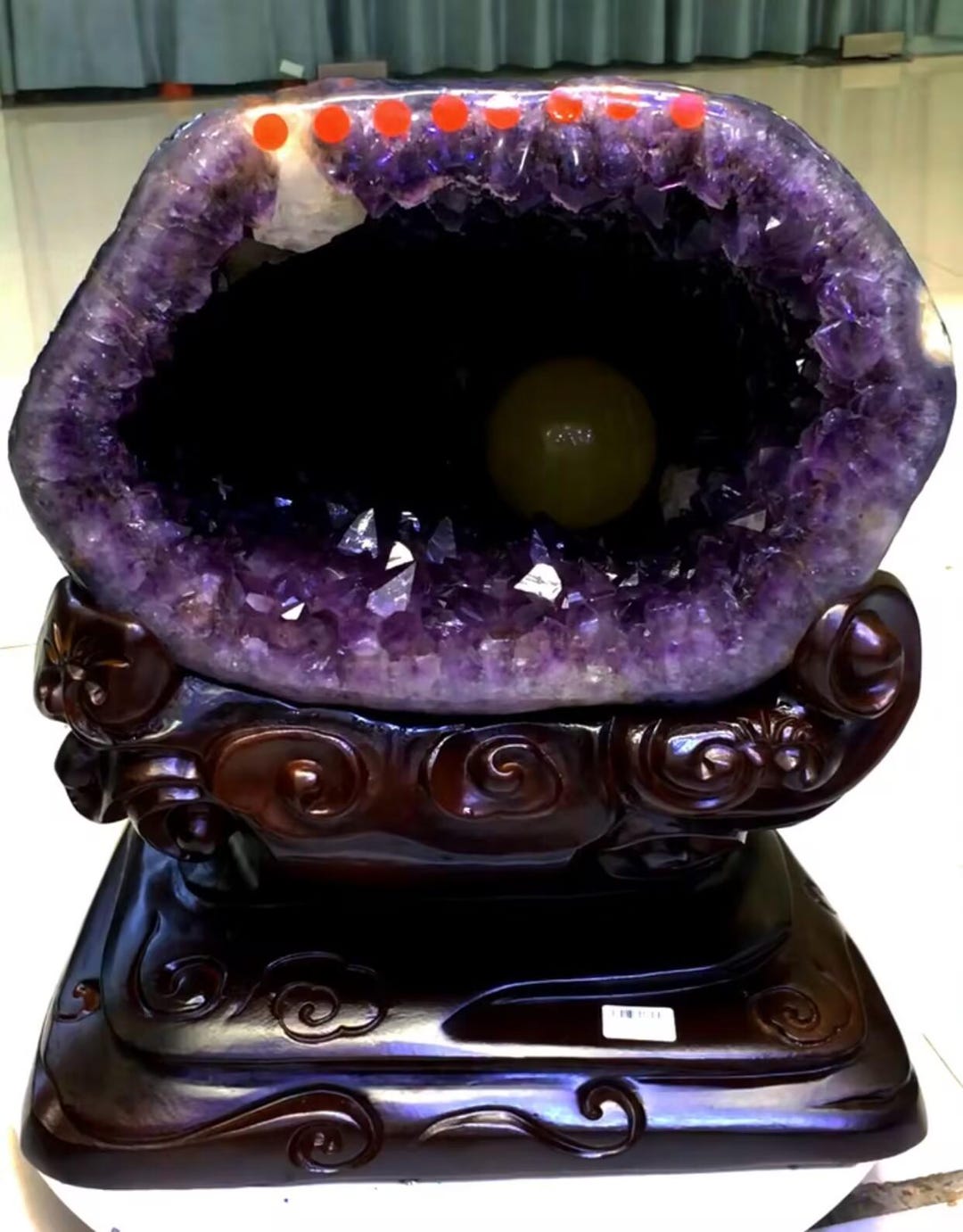 83LB Natural Uruguay Vug Amethyst Geode Purple Quartz Crystal Cluster ...