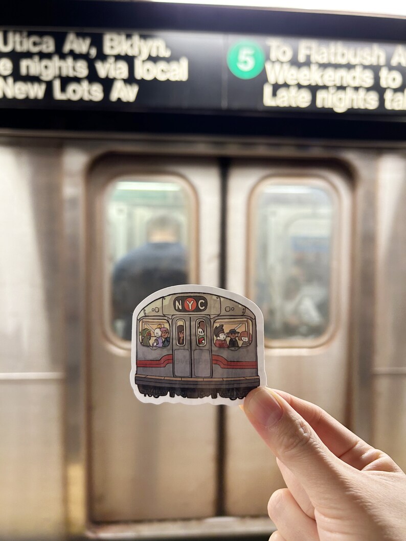Charming NYC Subway Train Sticker 2.5 X 2 Inches - Etsy