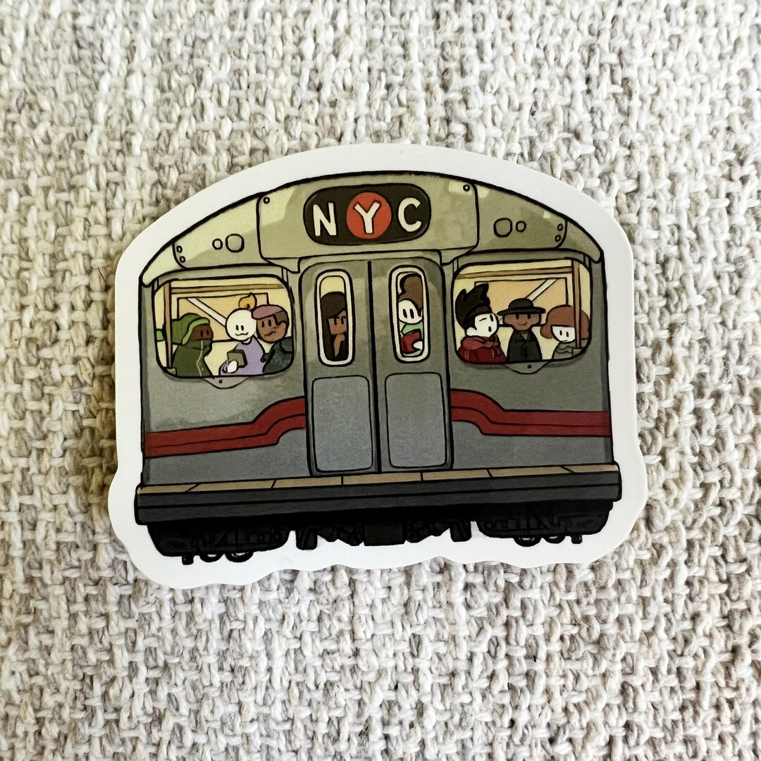 Charming NYC Subway Train Sticker - 2.5 X 2 Inches - Etsy