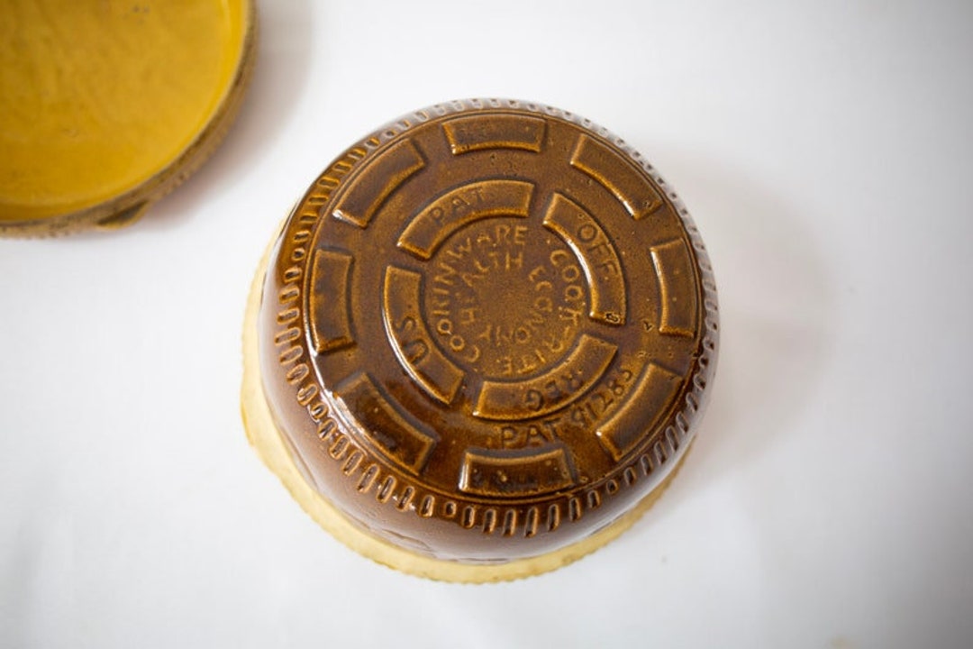 Antique 1930's Cook-rite Economy Set Stoneware Crock Bowl W/ Pie Pan ...