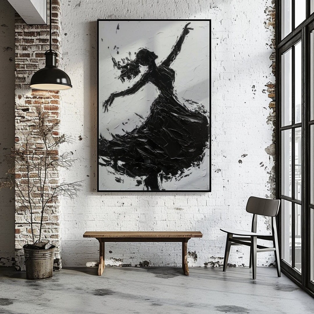 Abstract Woman Dancing | Acrylic | Canvas, Digital, Printable Wall Art ...