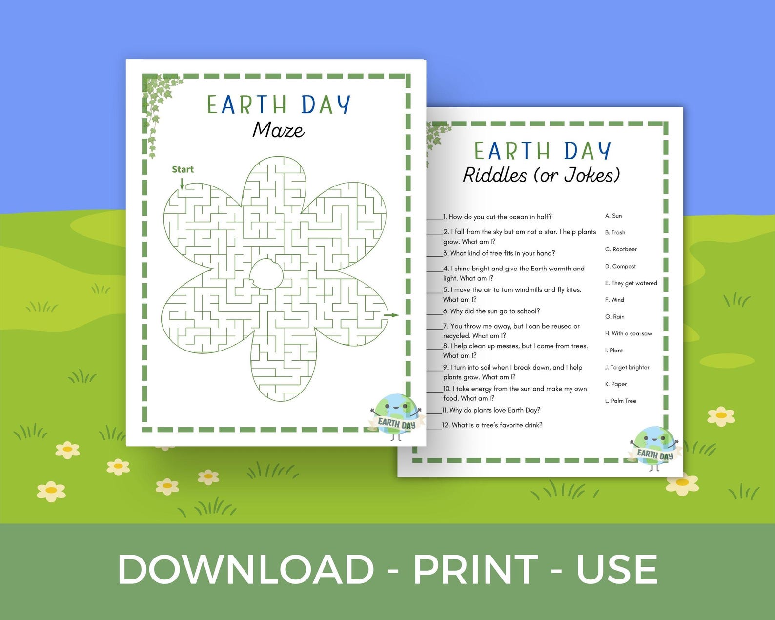 Earth Day Activity Bundle, Games for Kids, Elementary or Homeschool ...