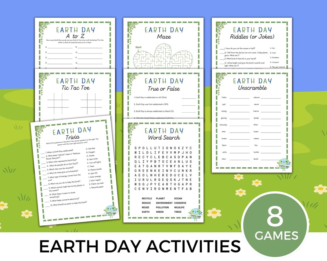 Earth Day Activity Bundle, Games for Kids, Elementary or Homeschool ...