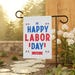 Happy Labor Day Yard Sign - Patriotic Outdoor Garden Flag - Celebrate ...