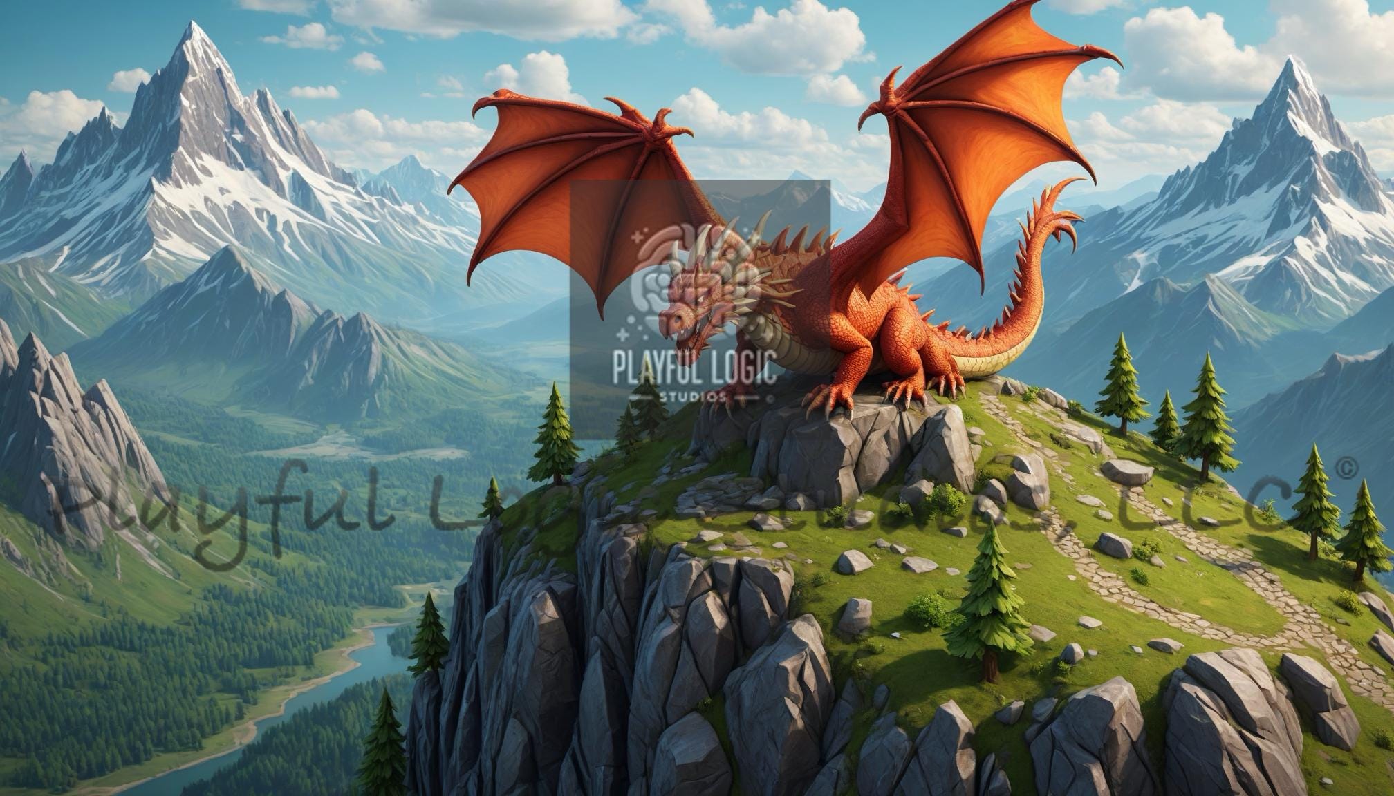 Magical Dragon Art - Collection of 10 Digital Downloads, Ready to Print ...