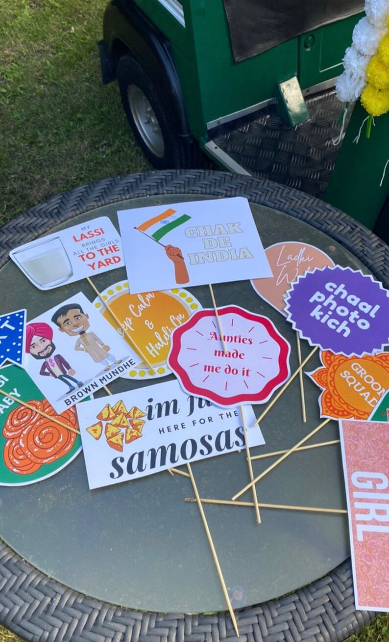 South Asian / Indian Wedding Cut Out Props (17 Pieces) - Etsy