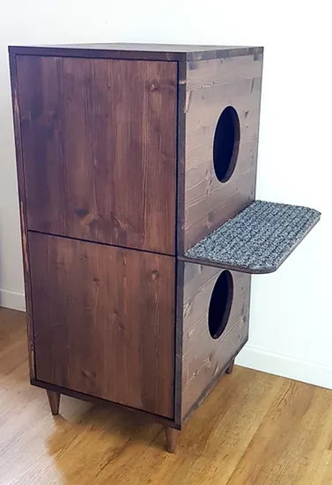 Double Litter Box Cabinet, on Two Levels - Etsy