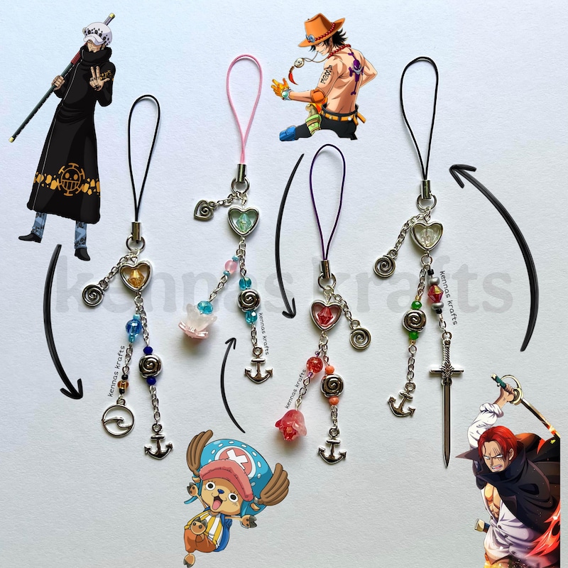 Red Hair Anime Keychain - Etsy