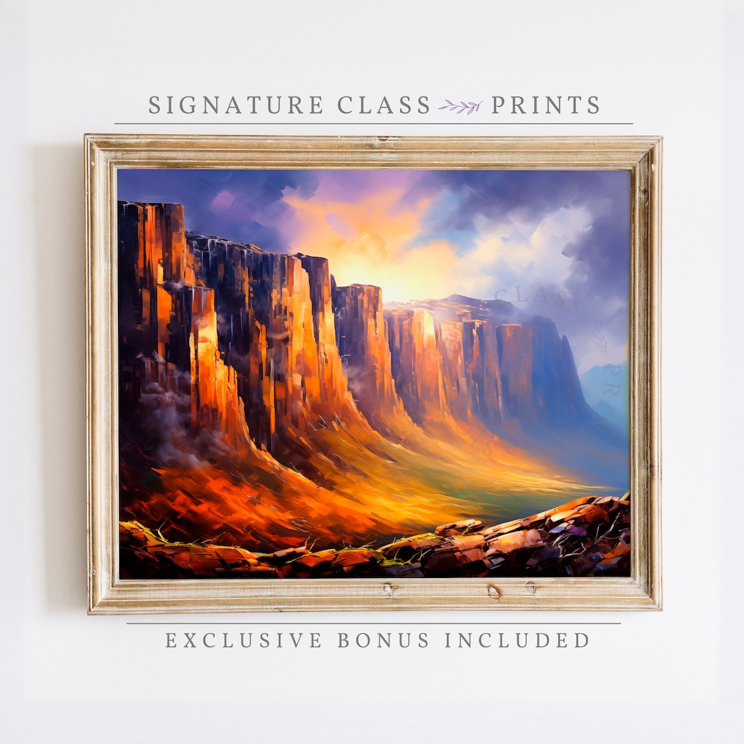 Mount Roraima Twilight Glow Printable Wall Art, Venezuela Tepui Sunset ...