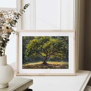 Printable Tropical Mango Tree Painting - Lush Greenery Art, Vibrant ...