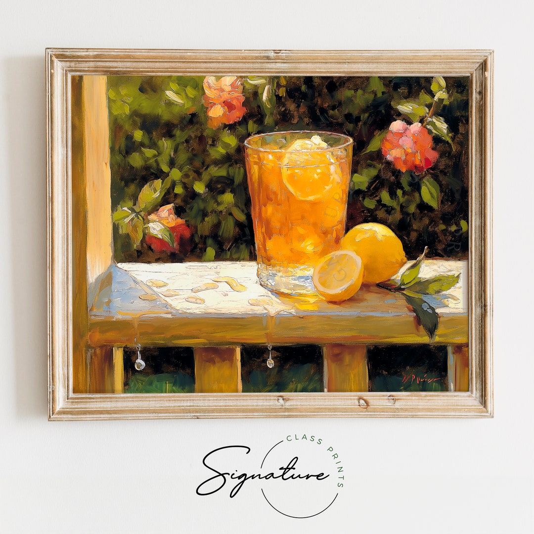 Printable Iced Tea Porch Scene Art, Vintage Afternoon Relaxation Print ...
