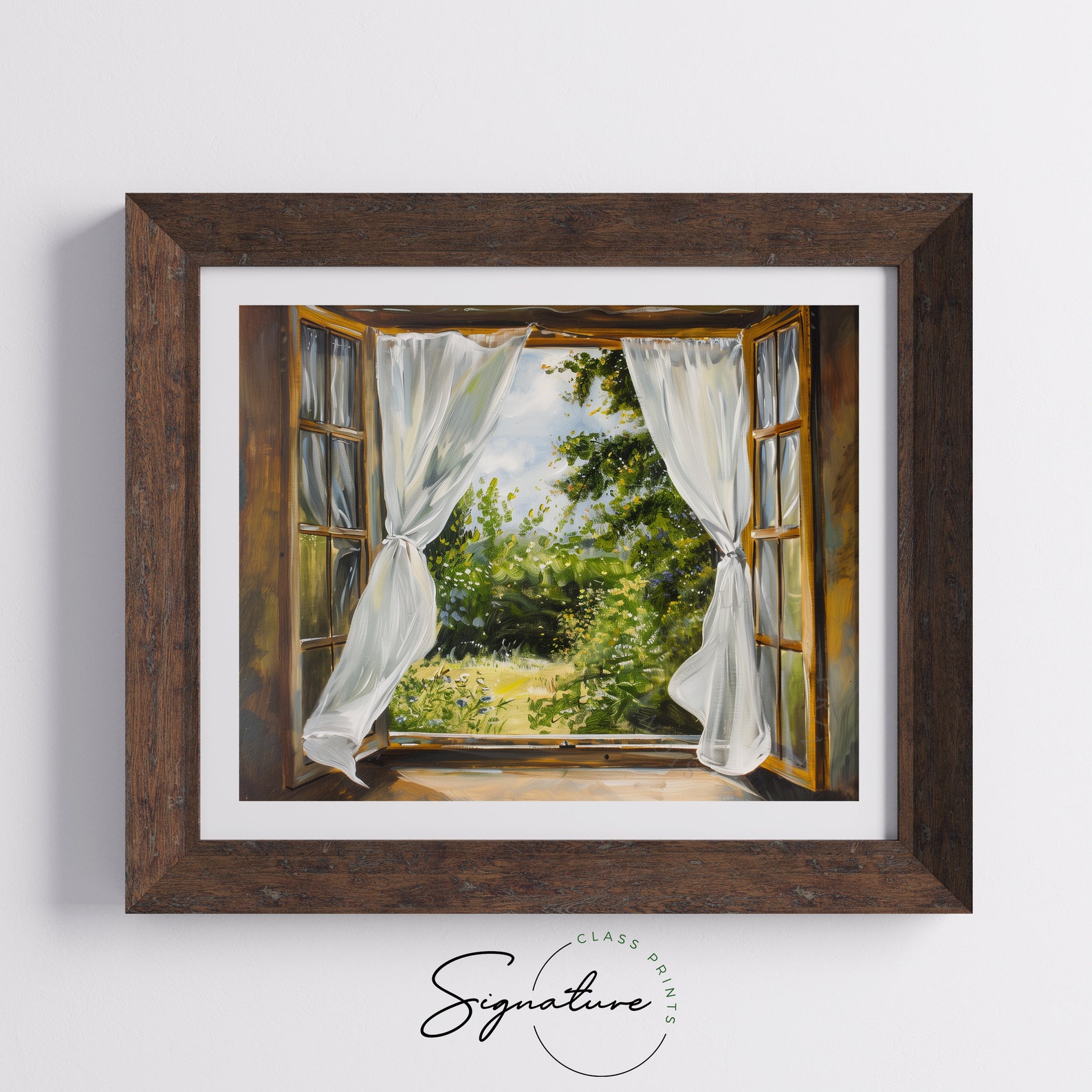 Open Window Summer Breeze Printable Art, Gentle Wind Artwork ...