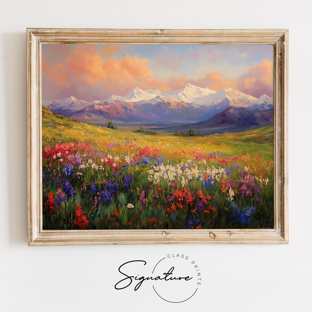 Patagonian Meadow at Sunrise - Rustic Mountain Landscape, Vibrant ...