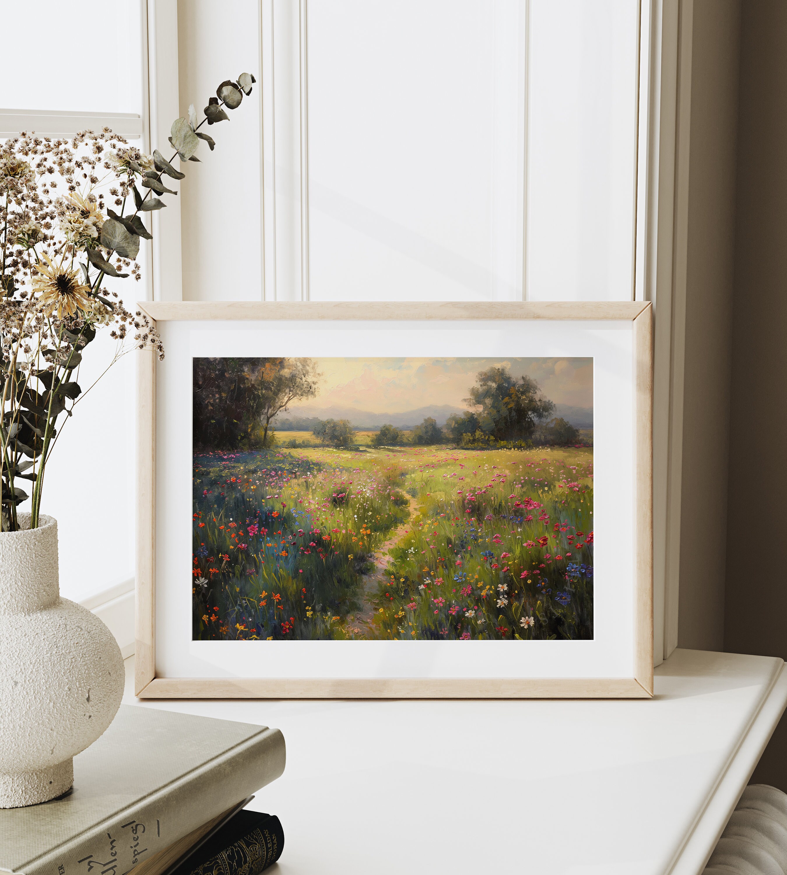 Printable Wildflower Carpet at Dawn Tranquil Meadow Art Print, Summer ...