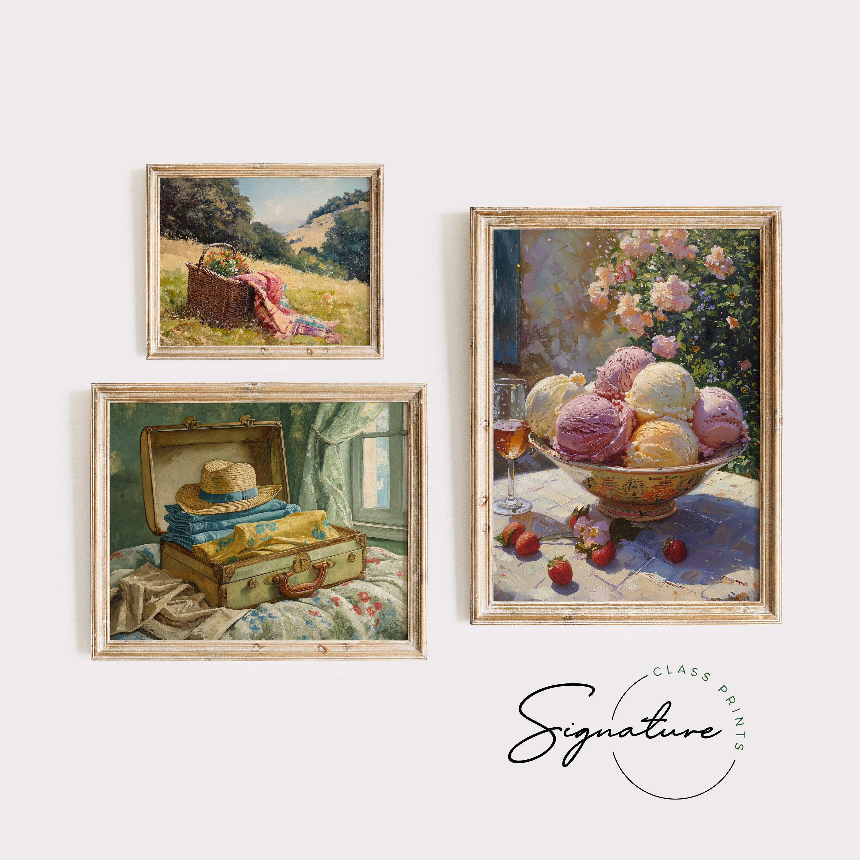 Printable Summer Collection Set of 9, Serene Summer Landscapes and ...