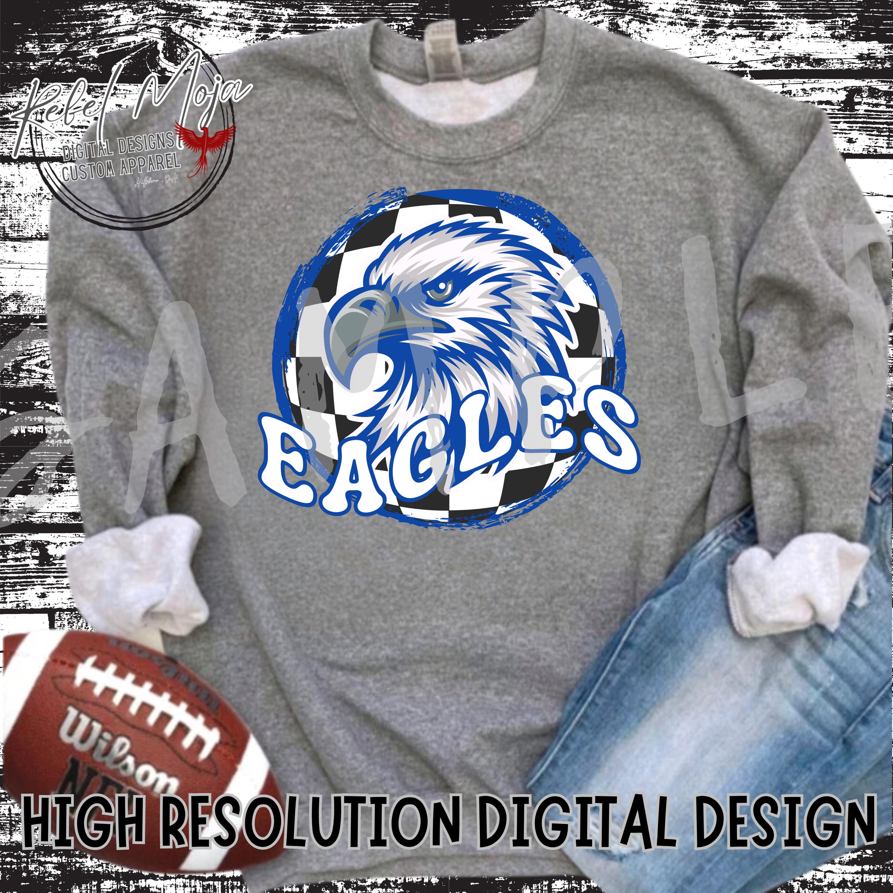 Eagles Mascot PNG Bundle: Blue & White Digital Download - Etsy