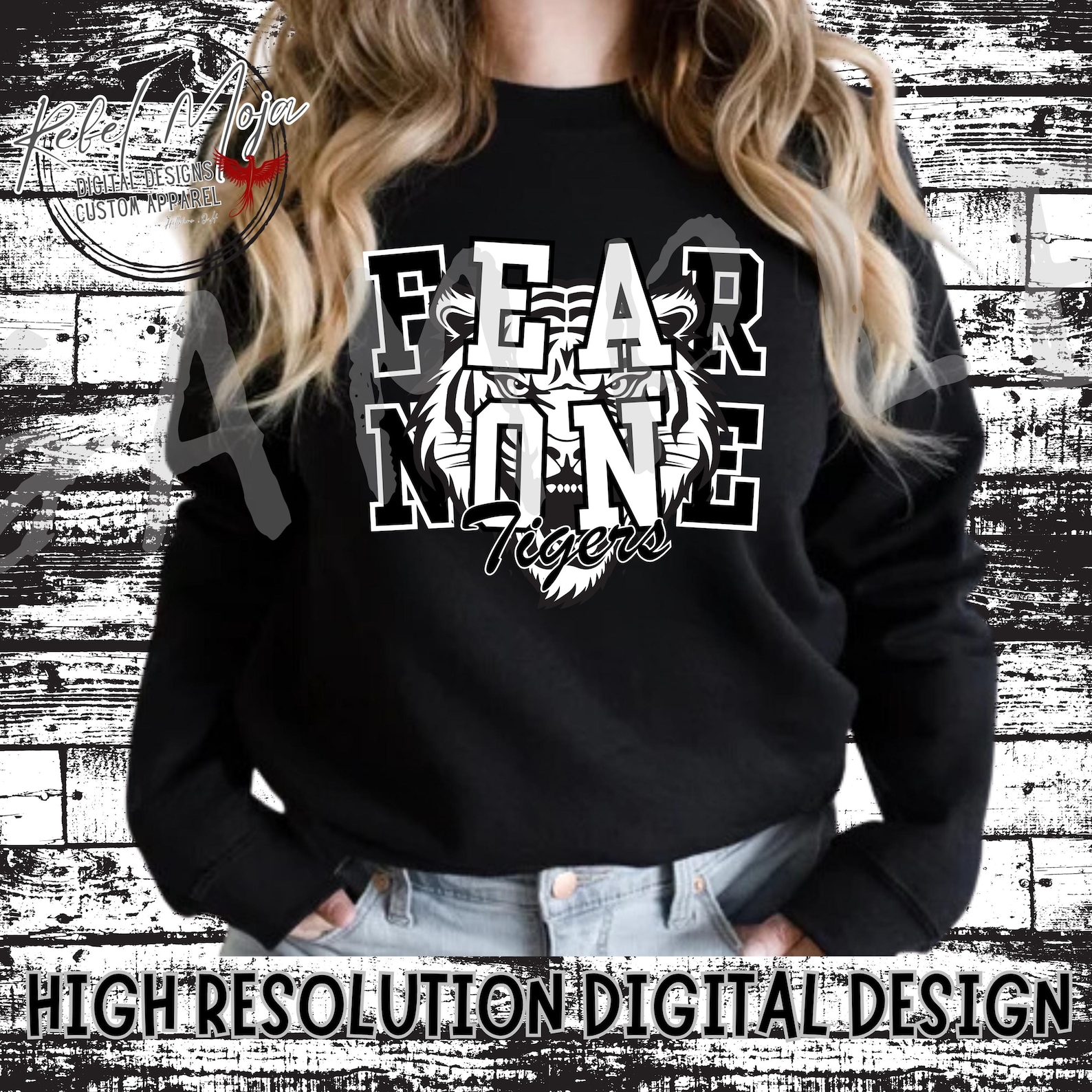 Tigers Fear None Mascot: High-resolution Digital Design (PNG) - Etsy