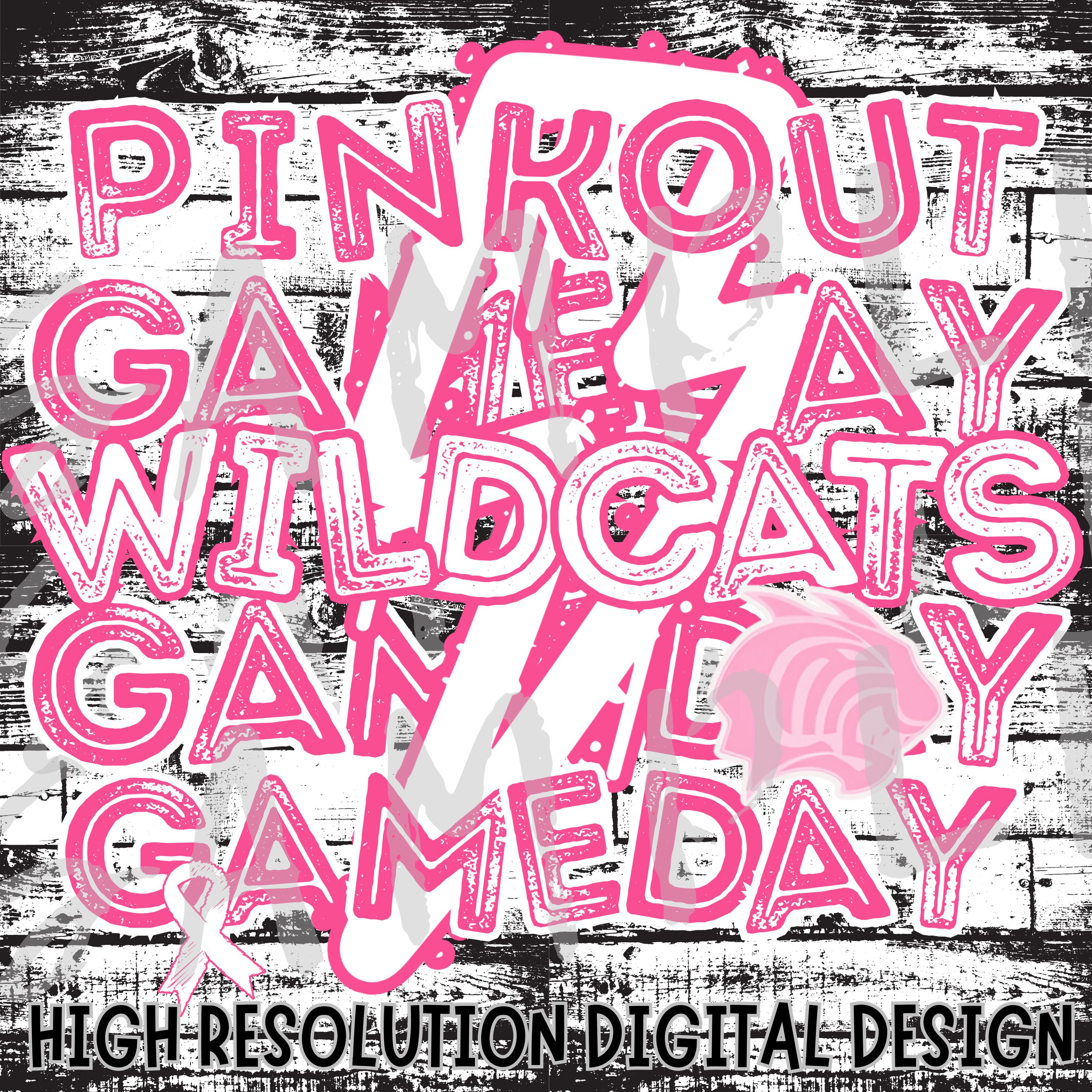 Pink Out Wildcats Mascot PNG: Gameday Design (digital Download) - Etsy