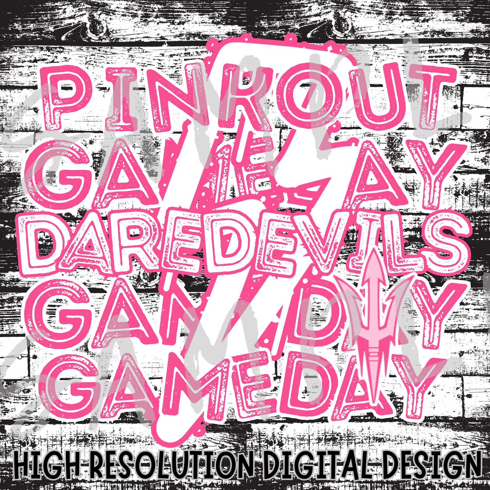 Daredevils Pink Out Digital Download Png, Daredevils Mascot Png ...