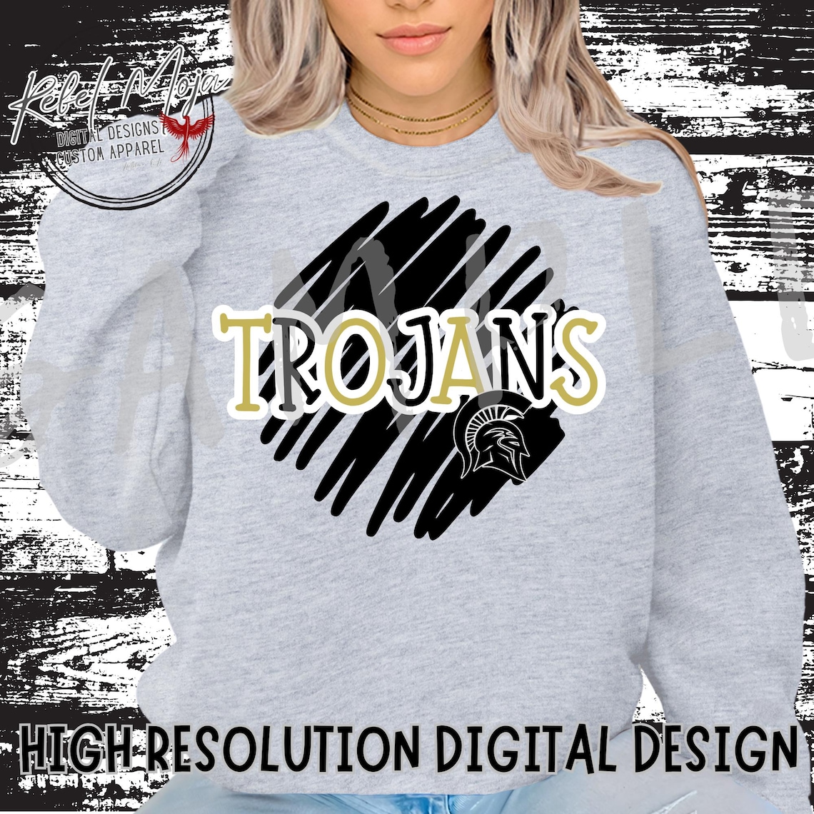 Trojans Mascot PNG Bundle: Black, Gold & Vegas Gold Digital Designs - Etsy