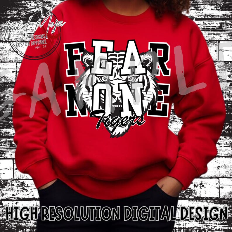 Tigers Fear None Mascot: High-resolution Digital Design (PNG) - Etsy