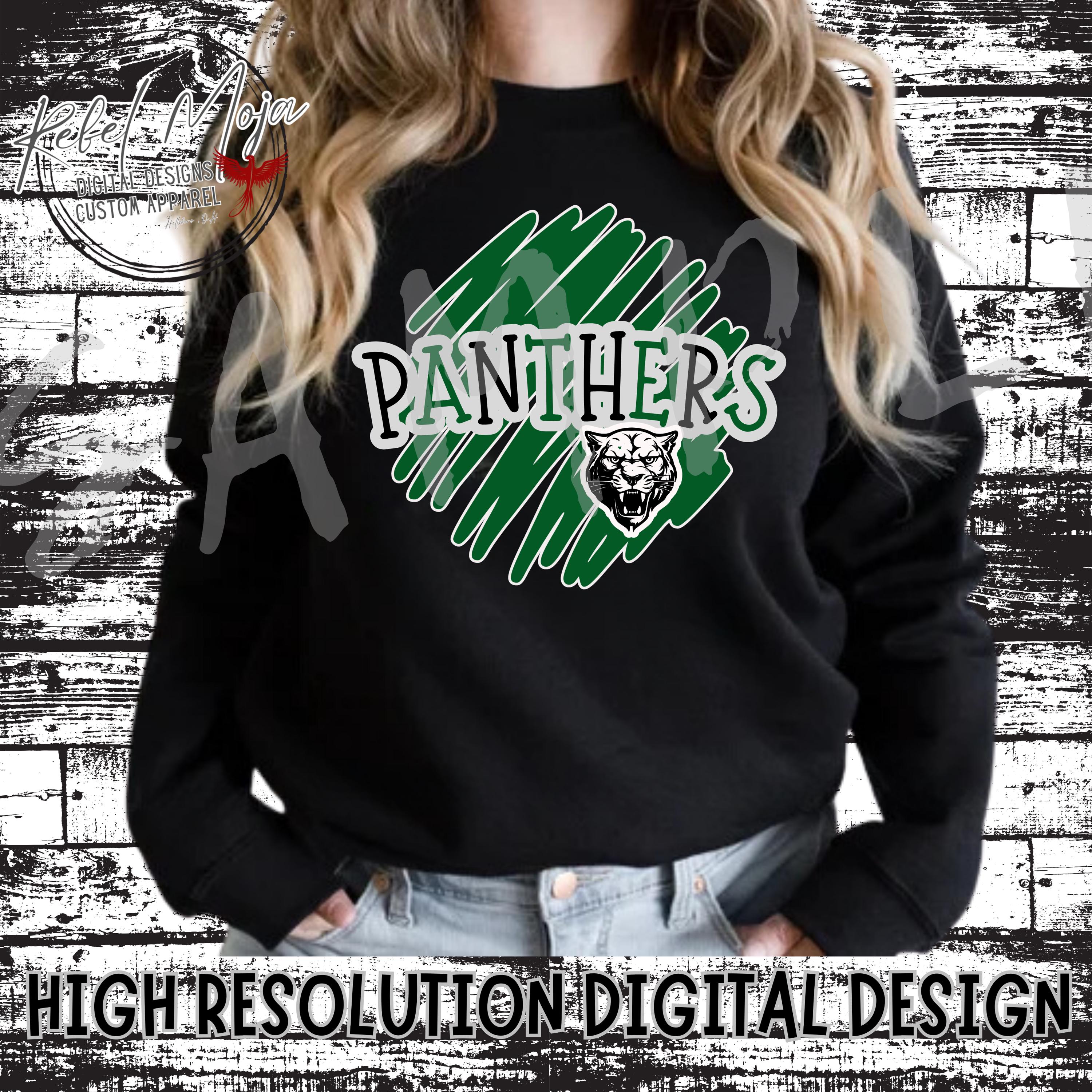 Green Panthers Digital Download Png Bundle, Panthers Mascot Png Bundle ...