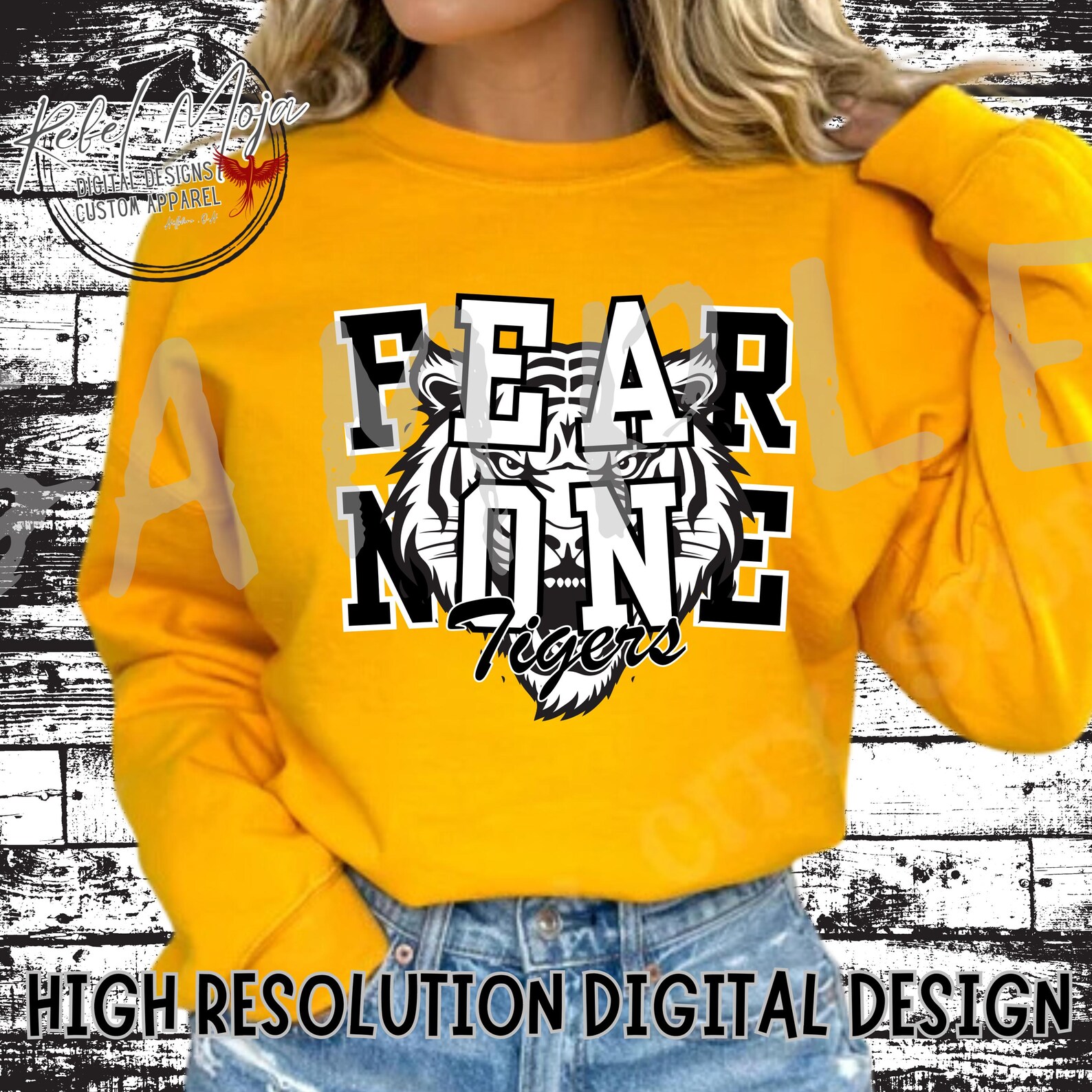 Tigers Fear None Mascot: High-resolution Digital Design (PNG) - Etsy