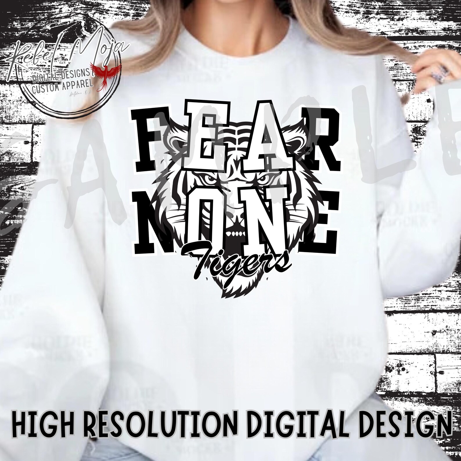 Tigers Fear None Mascot: High-resolution Digital Design (PNG) - Etsy