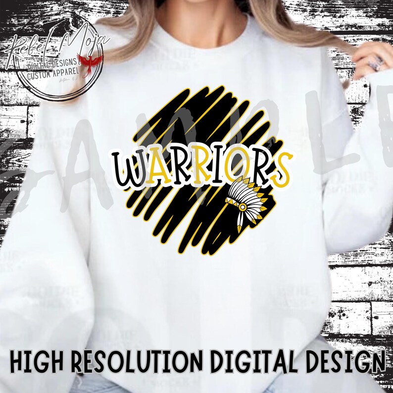 Warriors Mascot PNG Bundle: Black and Gold (digital Download) - Etsy