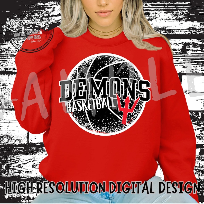 Red Demons Basketball Bundle Digital Download Png Bundle Demons Red ...