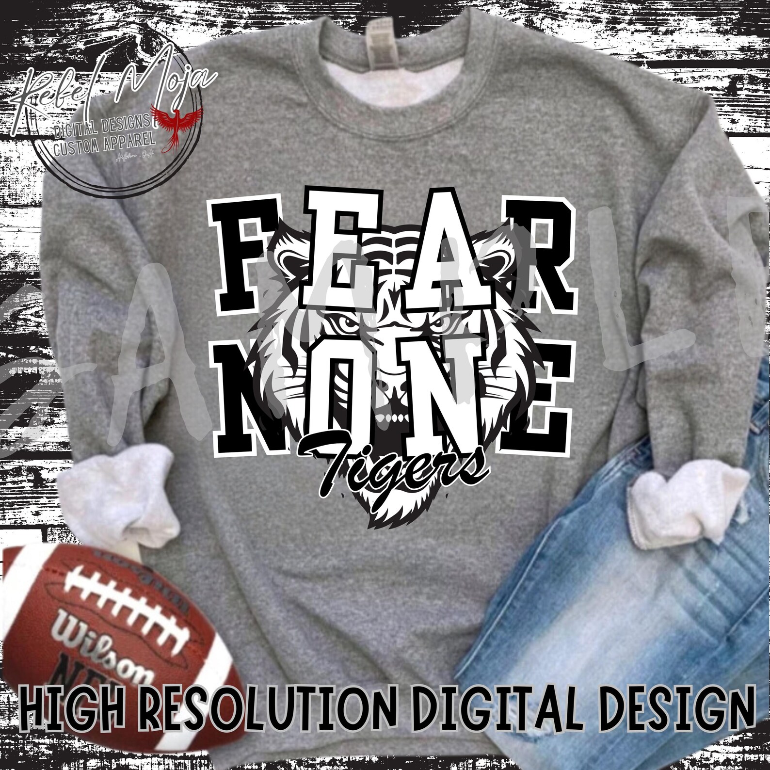 Tigers Fear None Mascot: High-resolution Digital Design (PNG) - Etsy