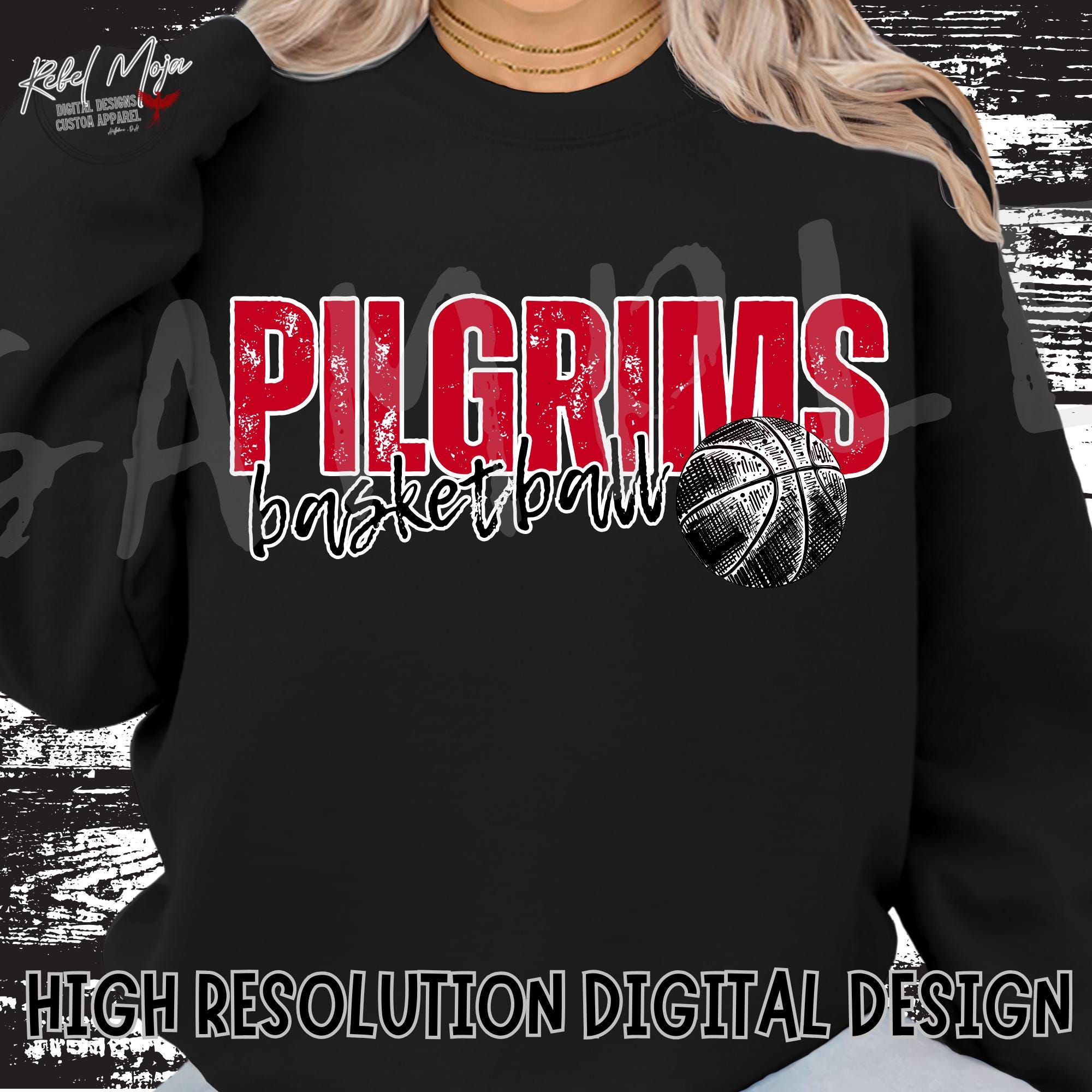 Pilgrims Basketball Digital Download Png Bundle Red Pilgrims Mascot Png ...