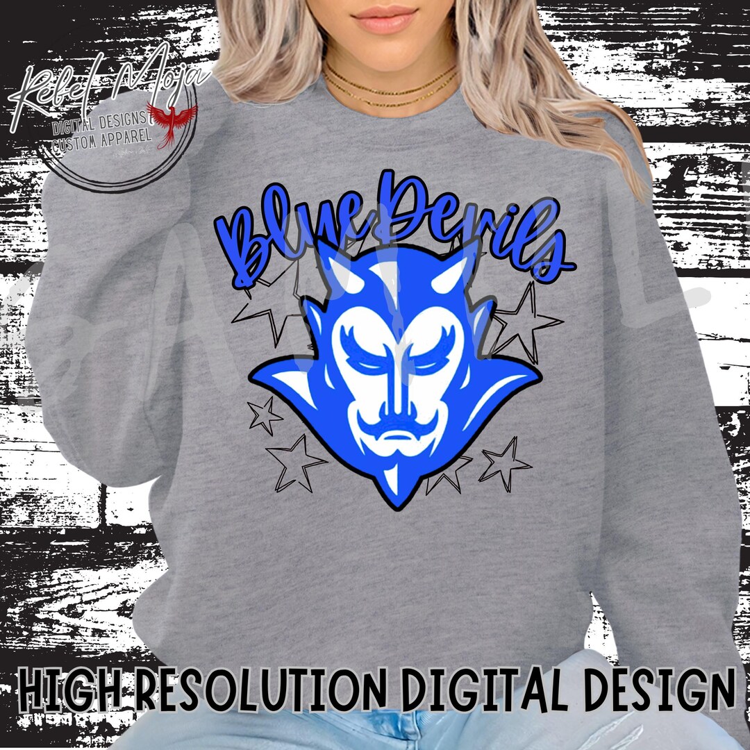 Blue Devils Mascot PNG Bundle: Preppy Design, Sports Teams (digital ...