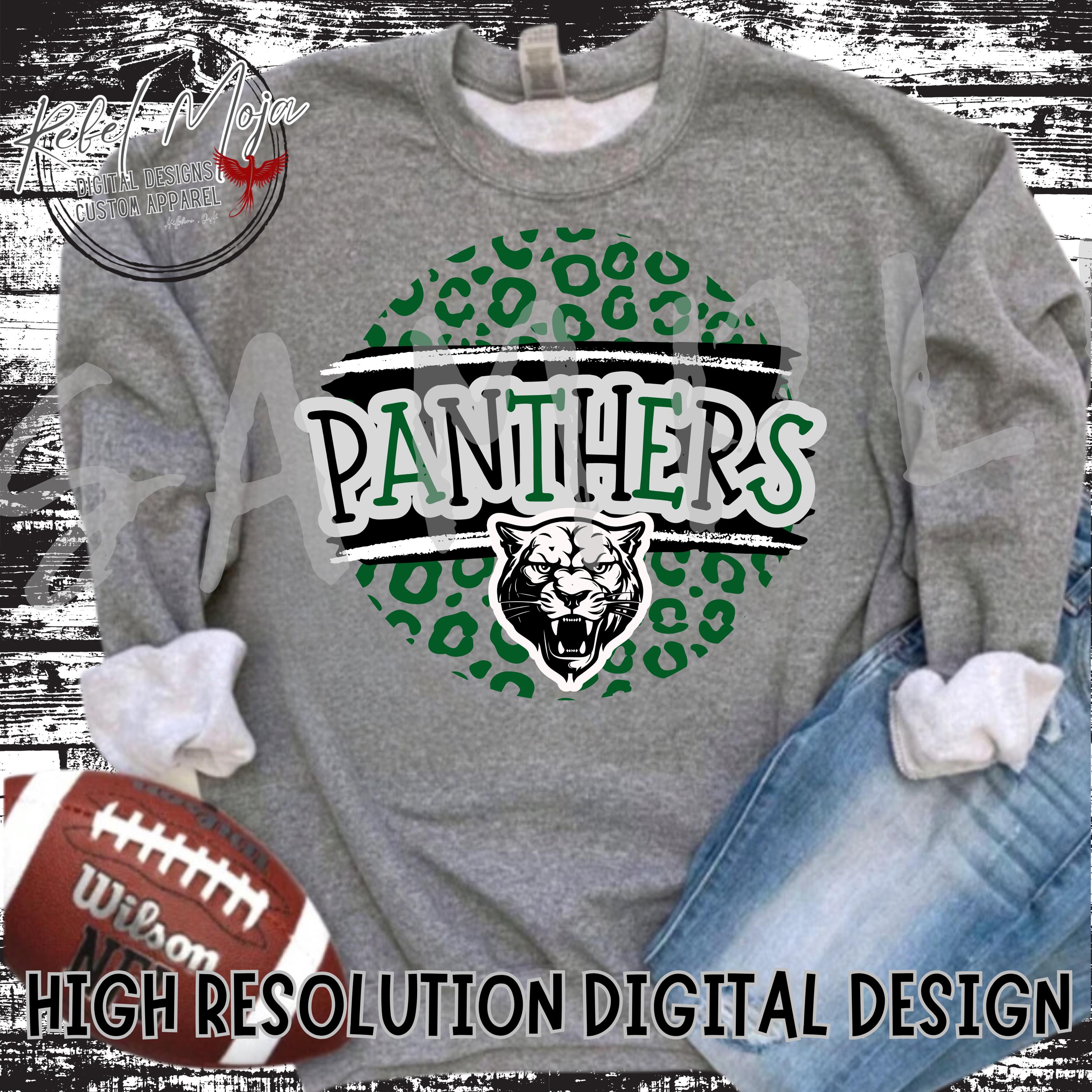 Green Panthers Digital Download Png Bundle, Panthers Mascot Png Bundle ...