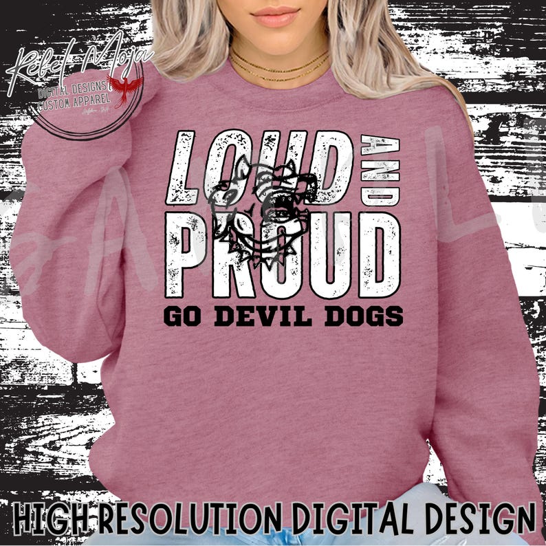 Devil Dogs Mascot PNG Bundle: Loud and Proud Design (digital Download ...