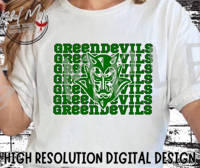 Green Devils Mascot Digital Download PNG - Etsy