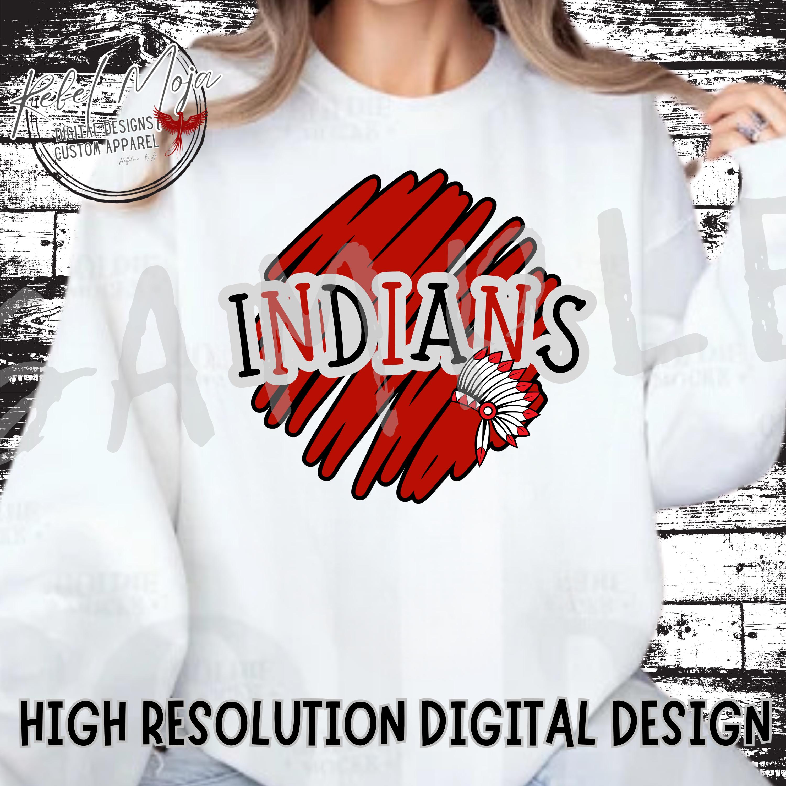 Preppy Indians Digital Download Png Bundle, Indians Mascot Bundle, Red ...