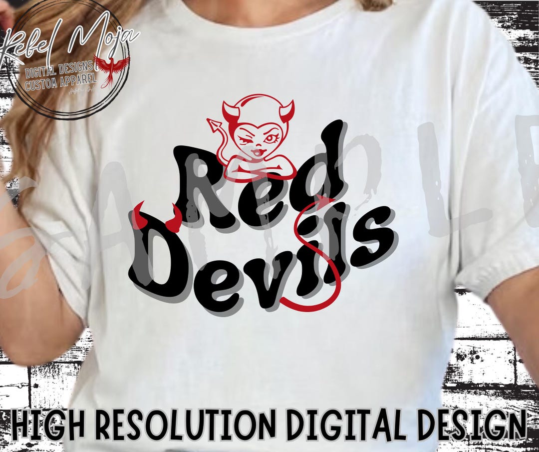 Red Devils Mascot Digital Download PNG - Etsy